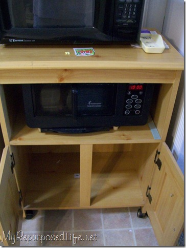 Microwave cart re-do - My Repurposed Life®